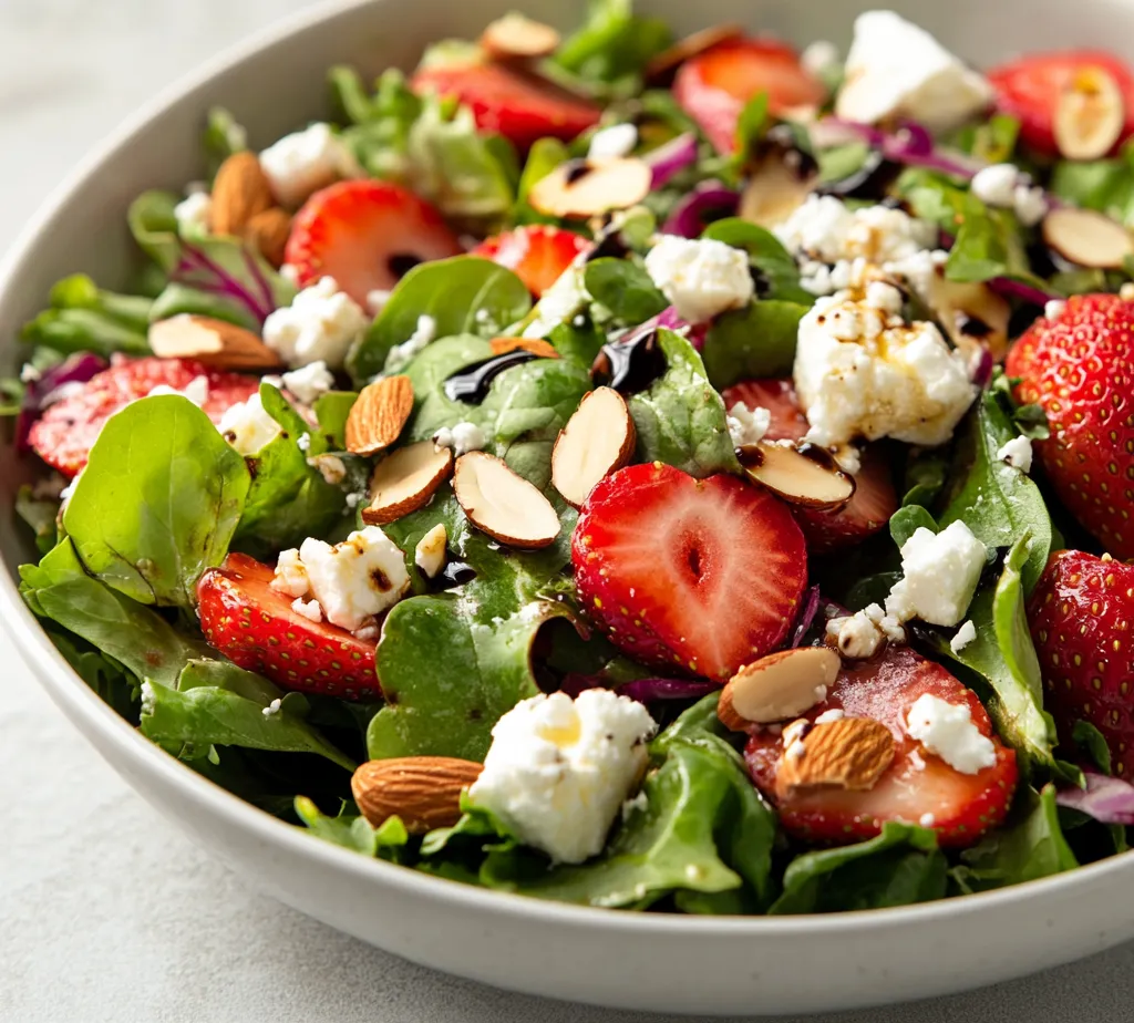 Strawberry Feta Salad with Balsamic Vinaigrette - Aileenrecipes